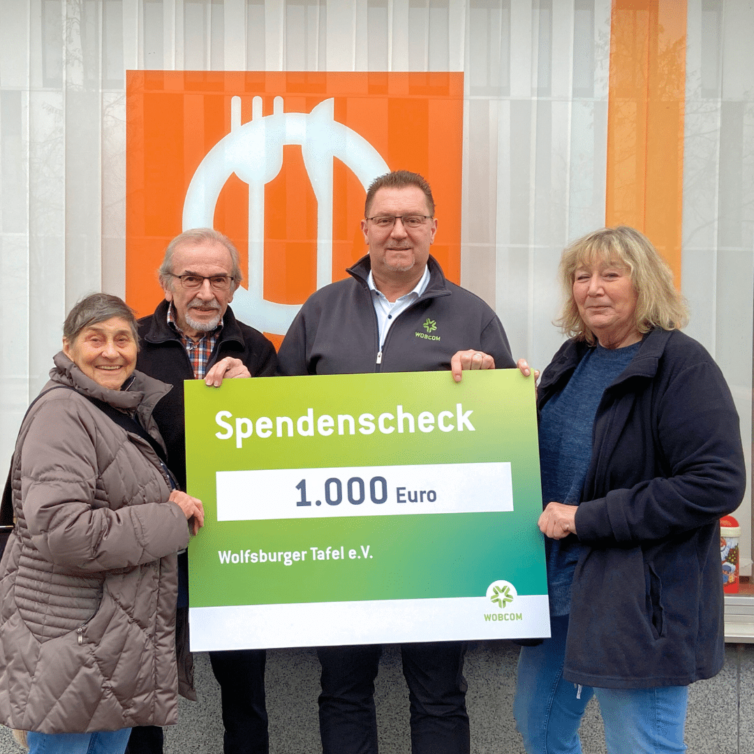 WOBCOM spendet 1.000 Euro an die Wolfsburger Tafel e. V. - WOBCOM Privatkunden