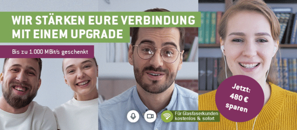 Angebot: Glasfaser 1000 mit sechs Monaten Einführungspreis - WOBCOM Privatkunden